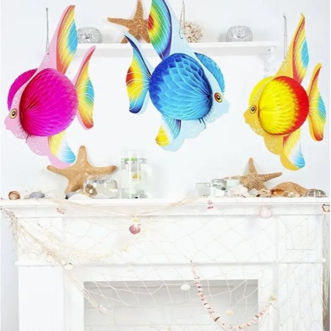 Honeycomb Paper Goldfish: Charming Decor for Any Occasion - Etsy