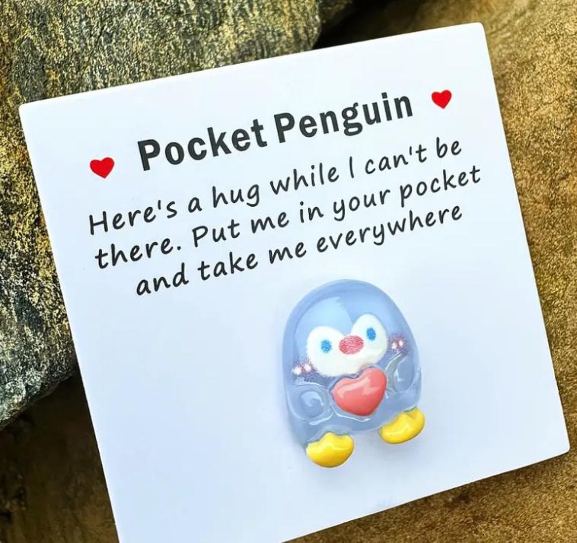 Pocket Penguin Hug | Cute Resin Penguin, Stress Relief & Encouragement ...