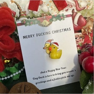 Merry Ducking Christmas: Pocket Duck Hug & Cheerful Cards - Etsy