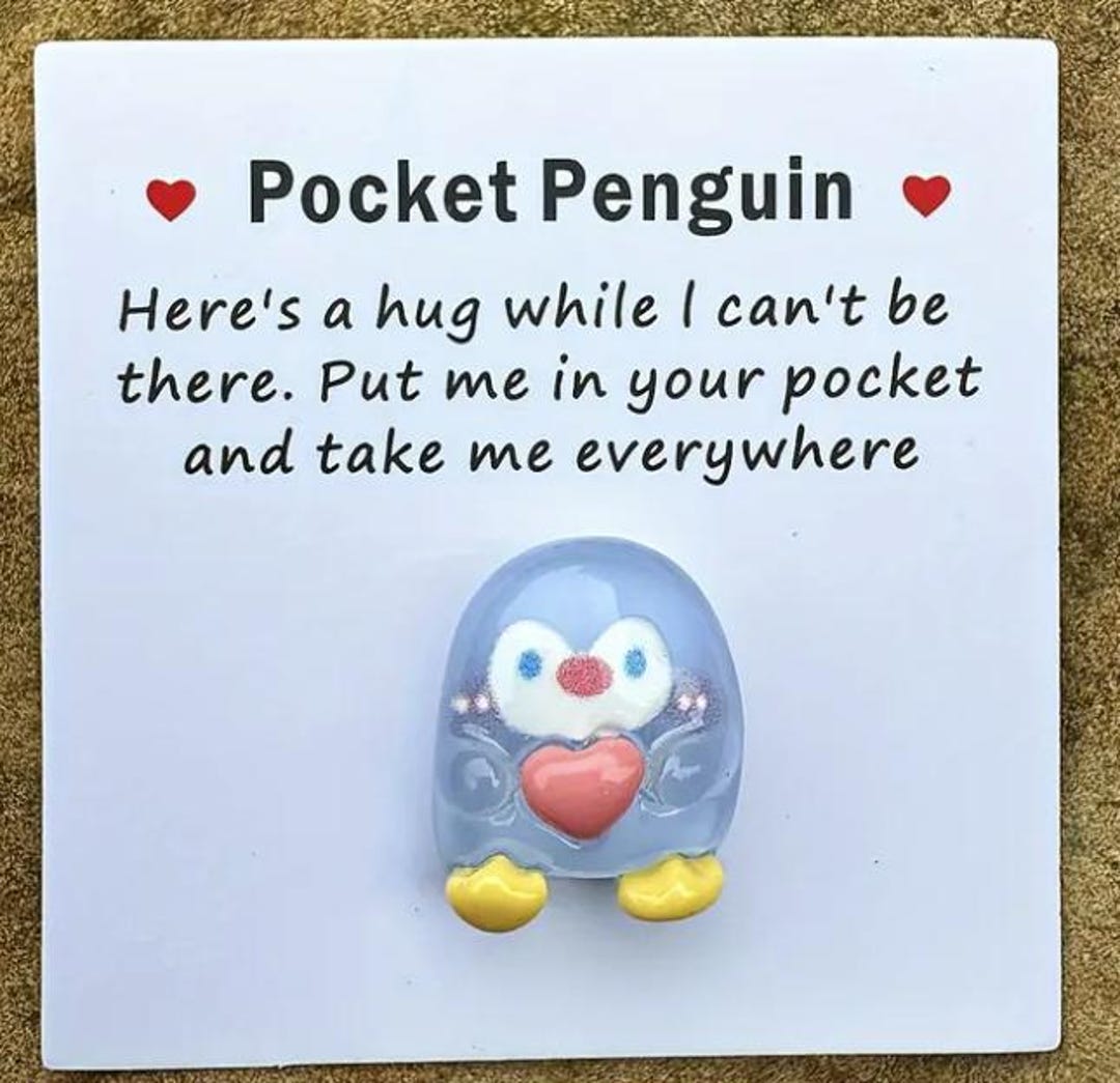 Pocket Penguin Hug | Cute Resin Penguin, Stress Relief & Encouragement ...