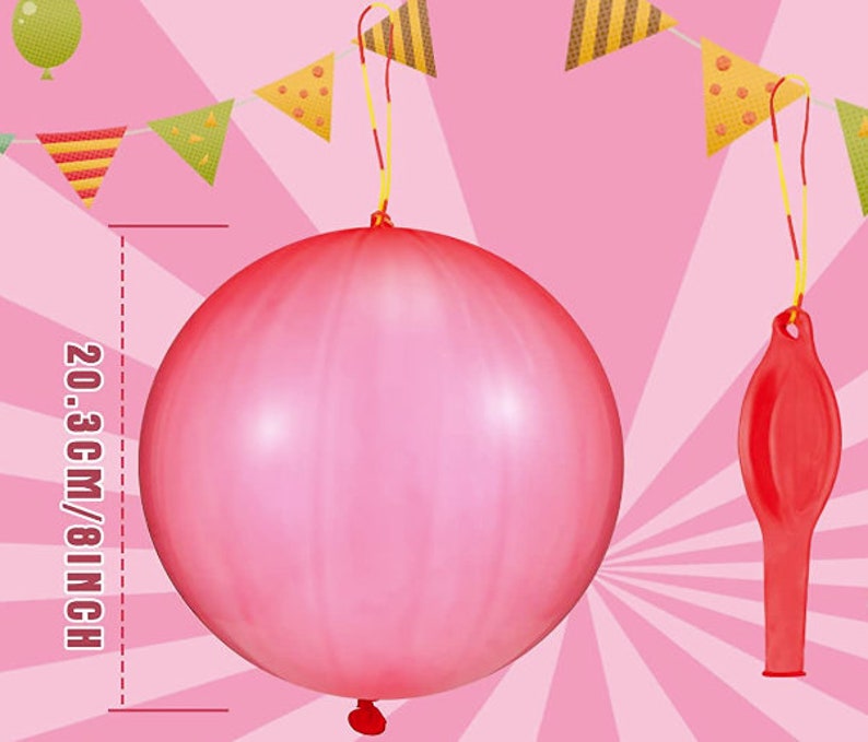 Punch Balloons, Assorted Colors Punching Balloons, Party Balloons, Neon ...