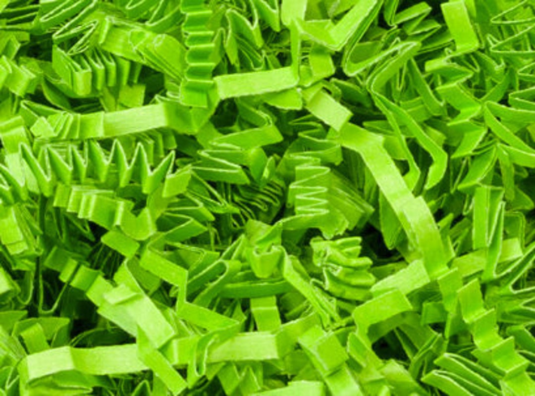 Lime Green Crinkle Paper, Void Filler, Shredded Paper, Gift Box Filler ...