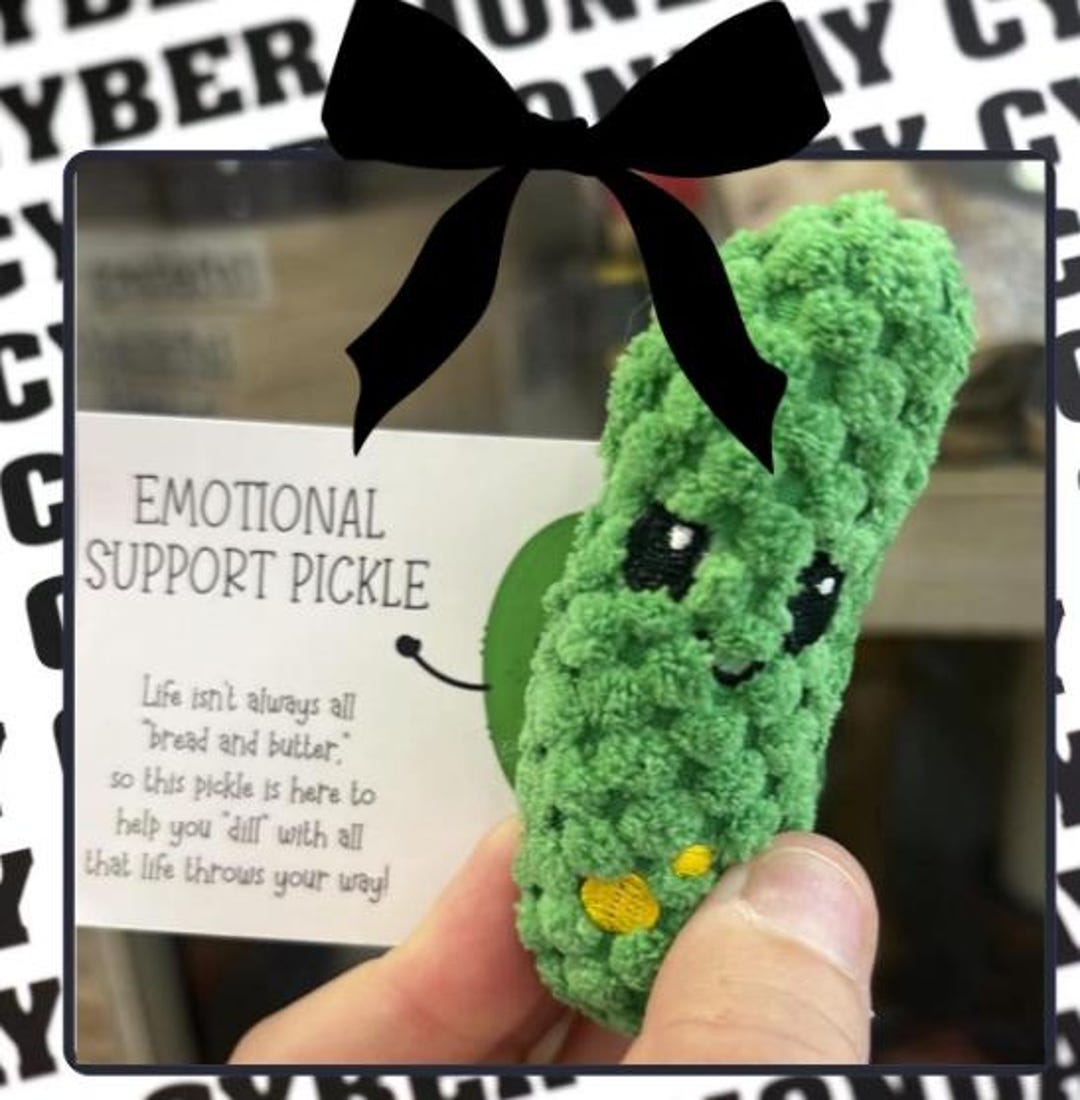 Pickle the Moment! Cute Crochet Pickle Gifts With Support Cards for ...