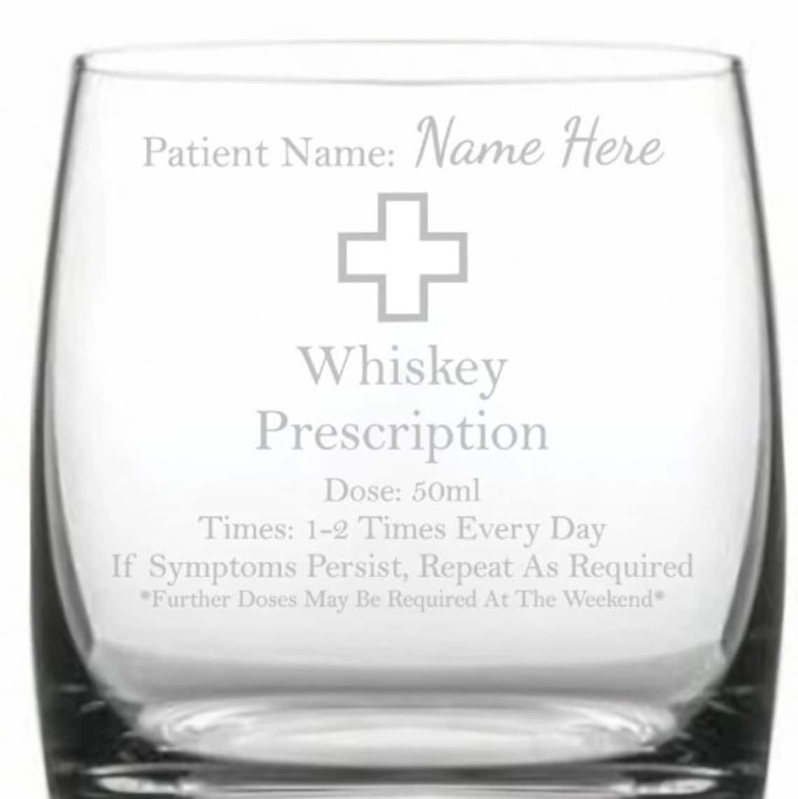 Personalised Prescription Whiskey Glass - Dartington Crystal Glass ...