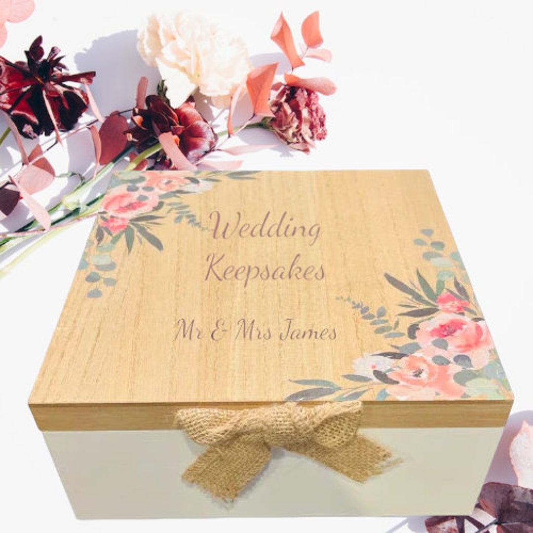 Personalised Wedding Keepsake Box, Wedding Keepsake Box, Anniversary ...