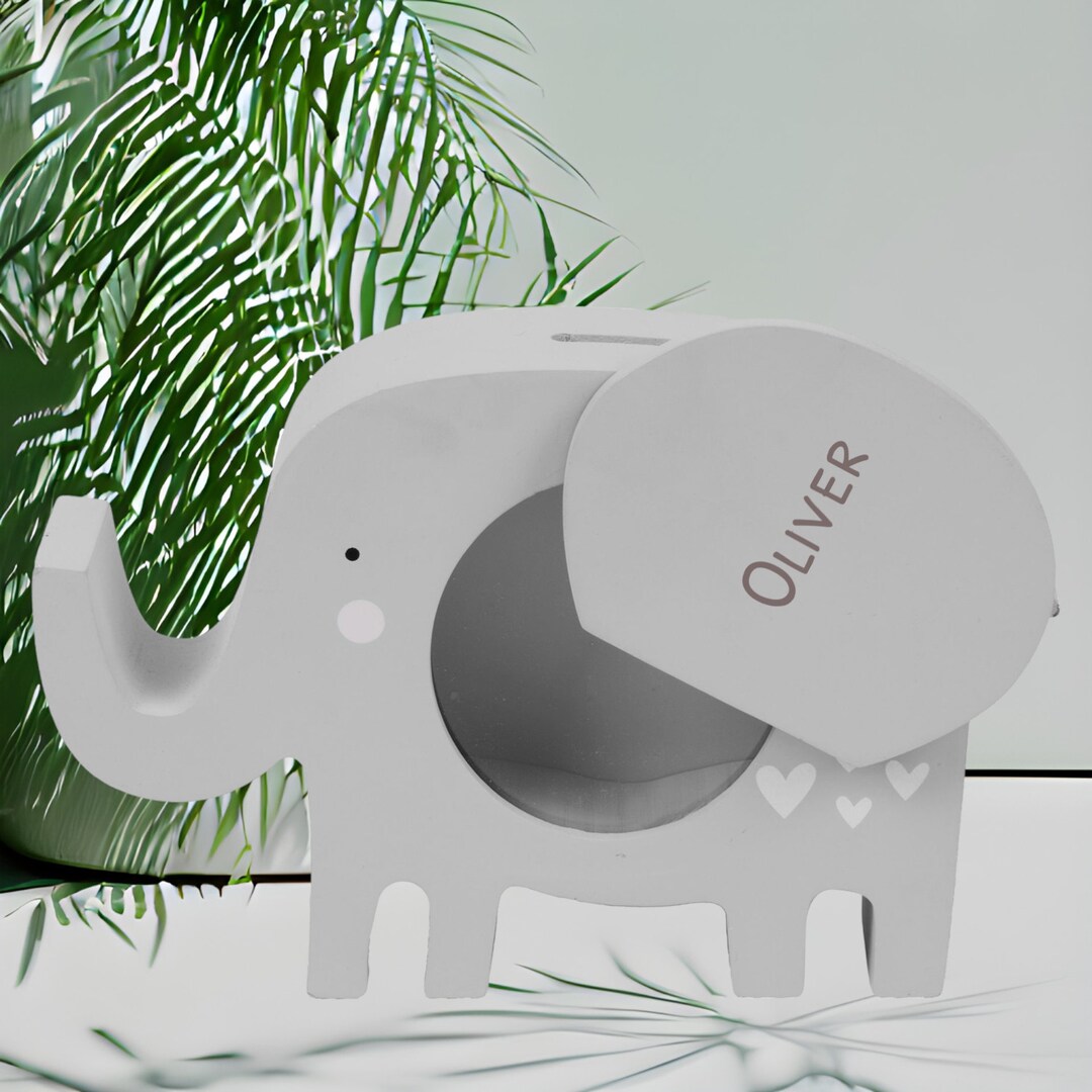 Personalised Petit Cheri Elephant Money Box - Children's Gift - New ...