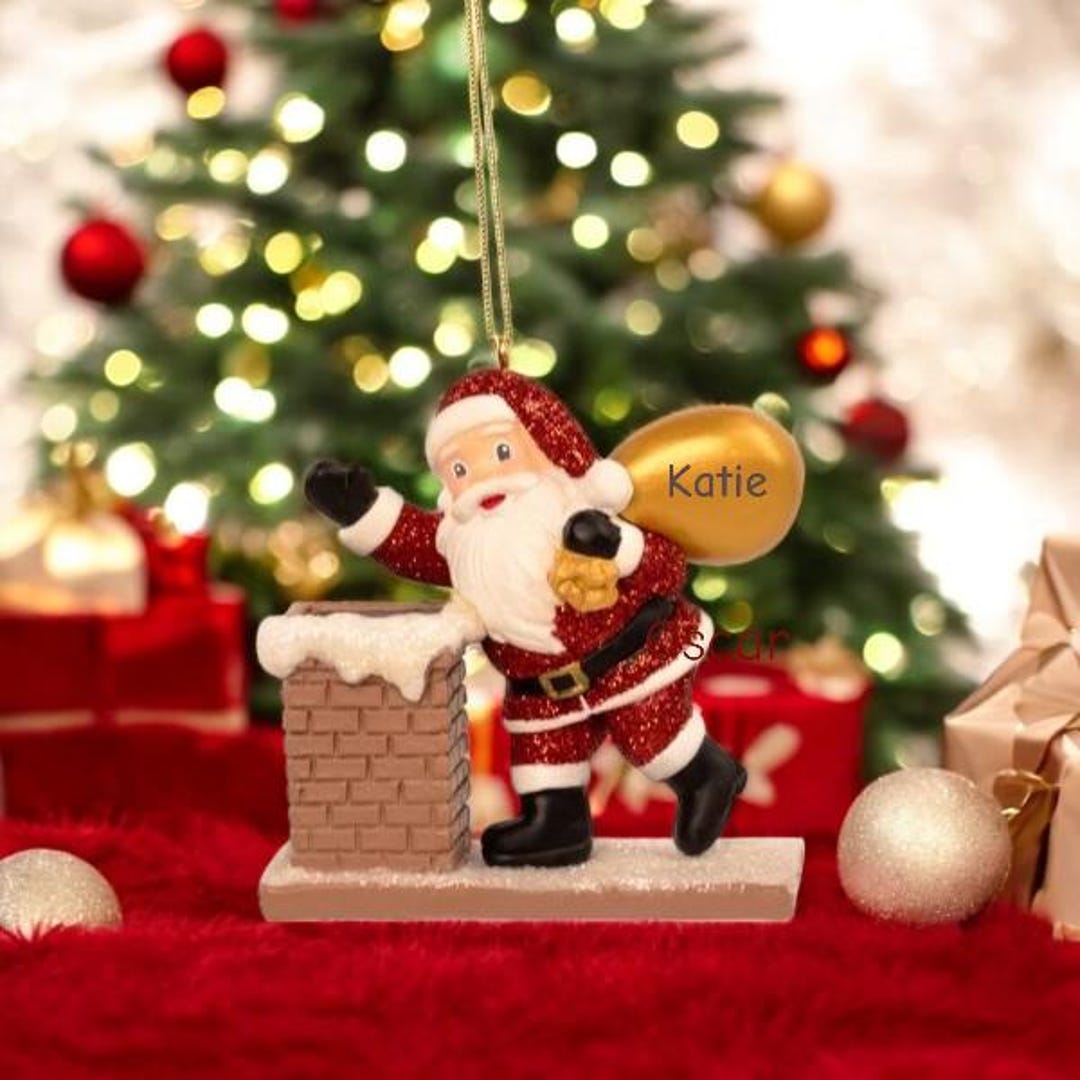 Personalised Santa and Chimney Decoration - Ornament -bauble - 1st ...