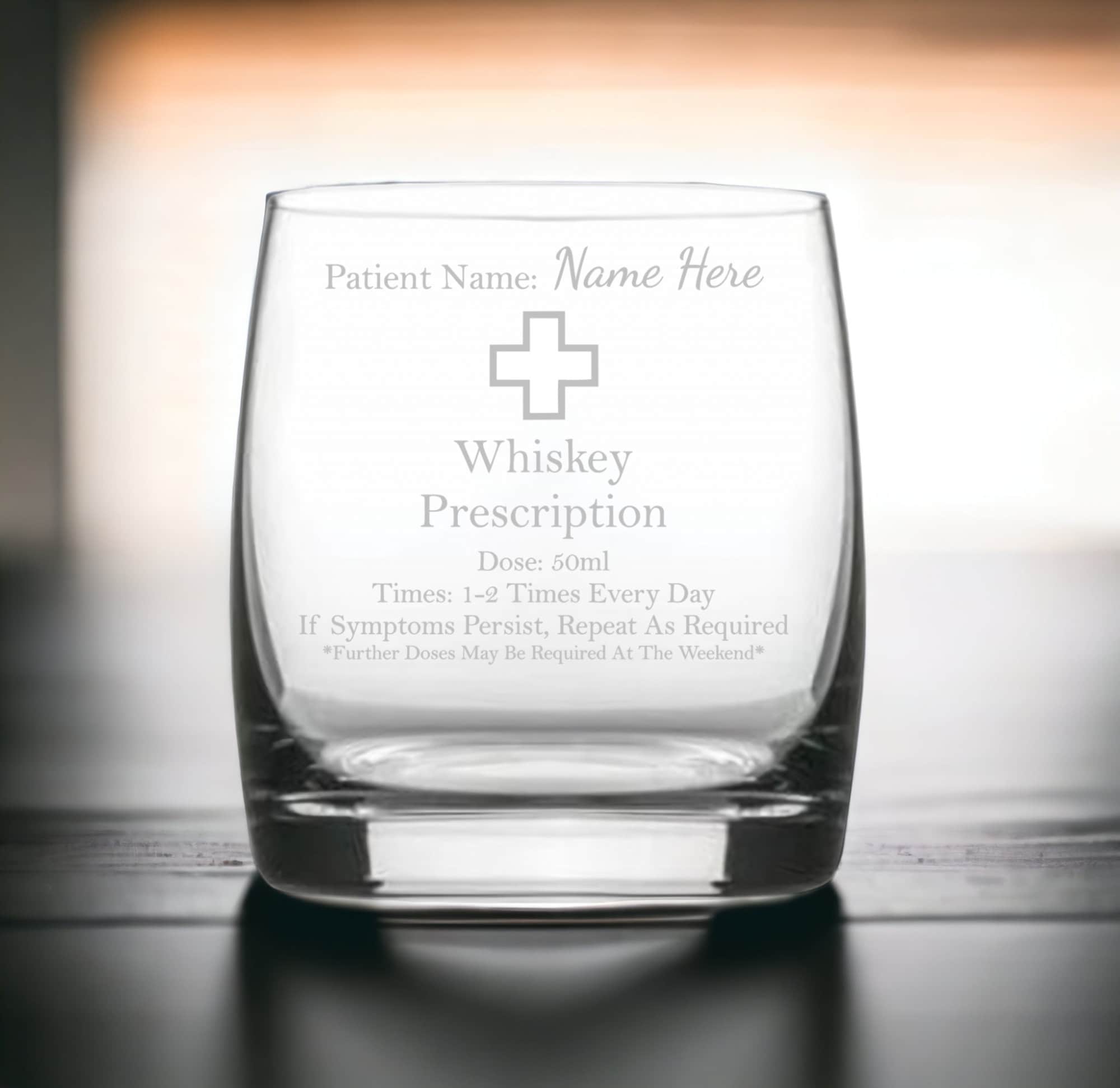 Personalised Prescription Whiskey Glass - Dartington Crystal Glass ...