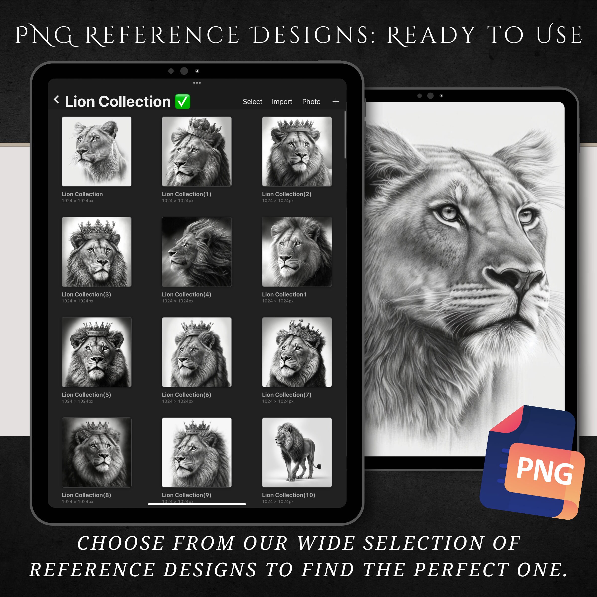 Roaring Majesty: Procreate Lion Design Stamps Harness the Untamed ...