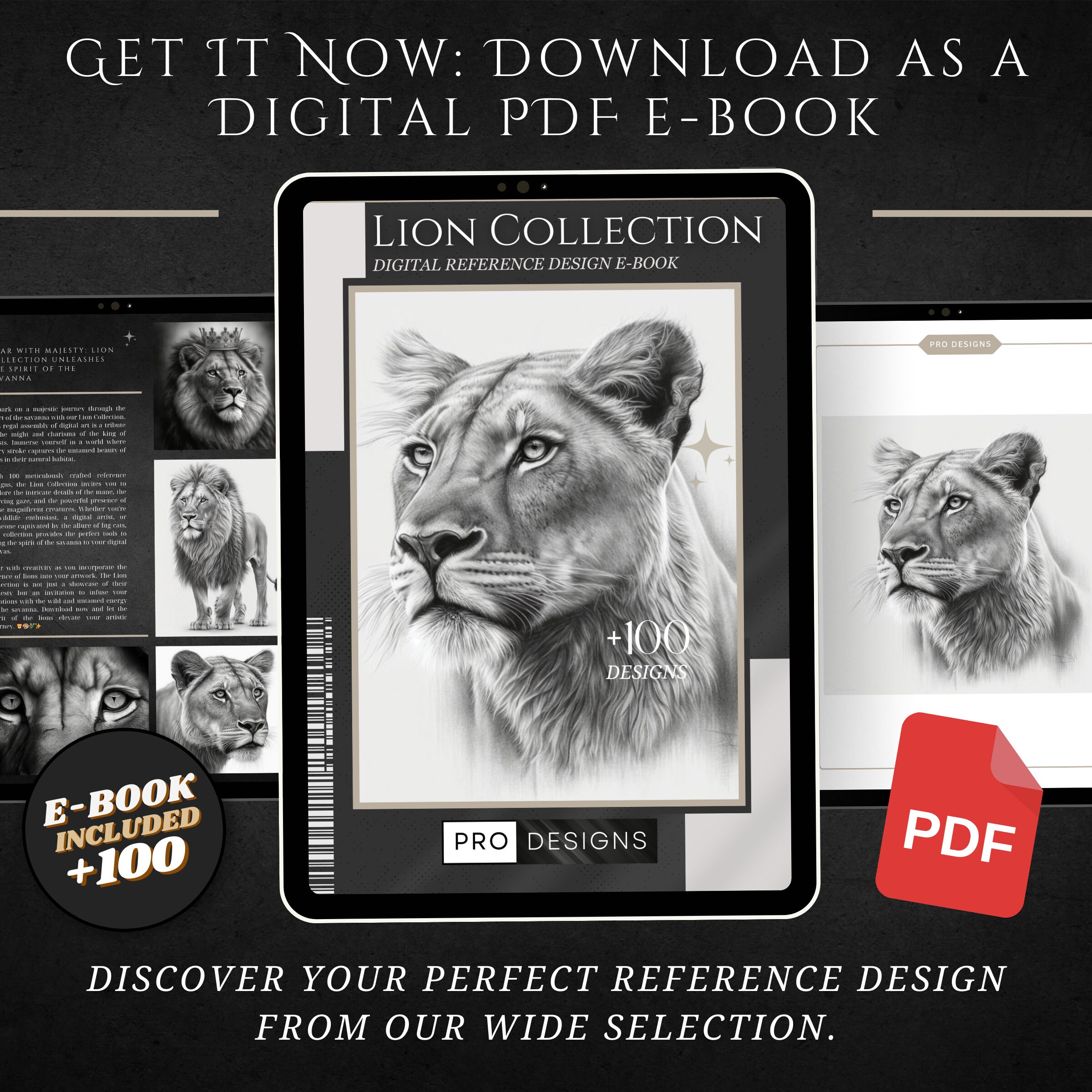 Roaring Majesty: Procreate Lion Design Stamps Harness the Untamed ...