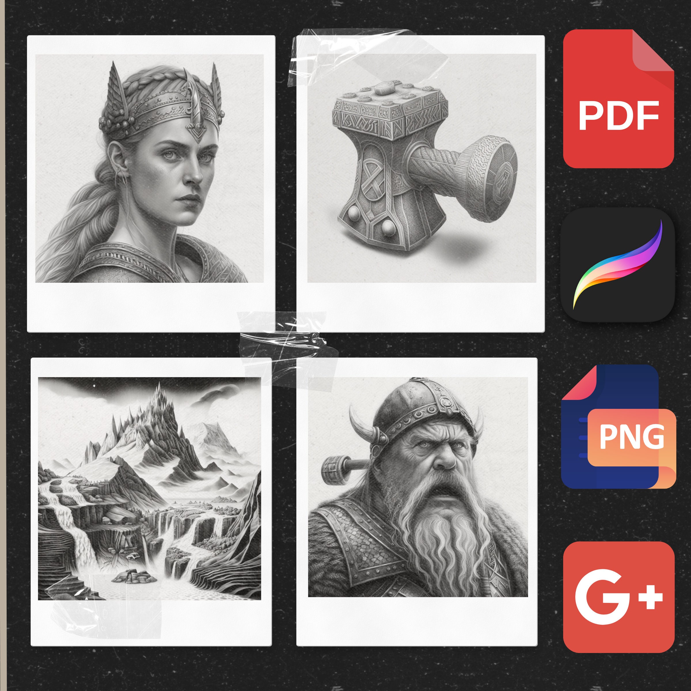 Epic Tales Unleashed: the Saga of the Gods Norse Mythology Procreate ...