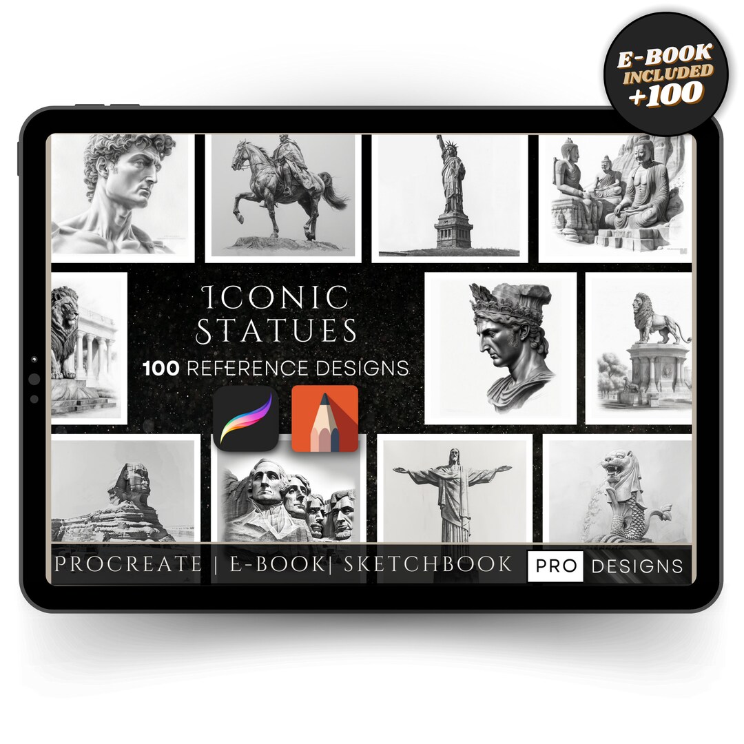 Iconic Statues: Immortalize Timeless Sculptures With Our Statue Design Stamps for Procreate ...