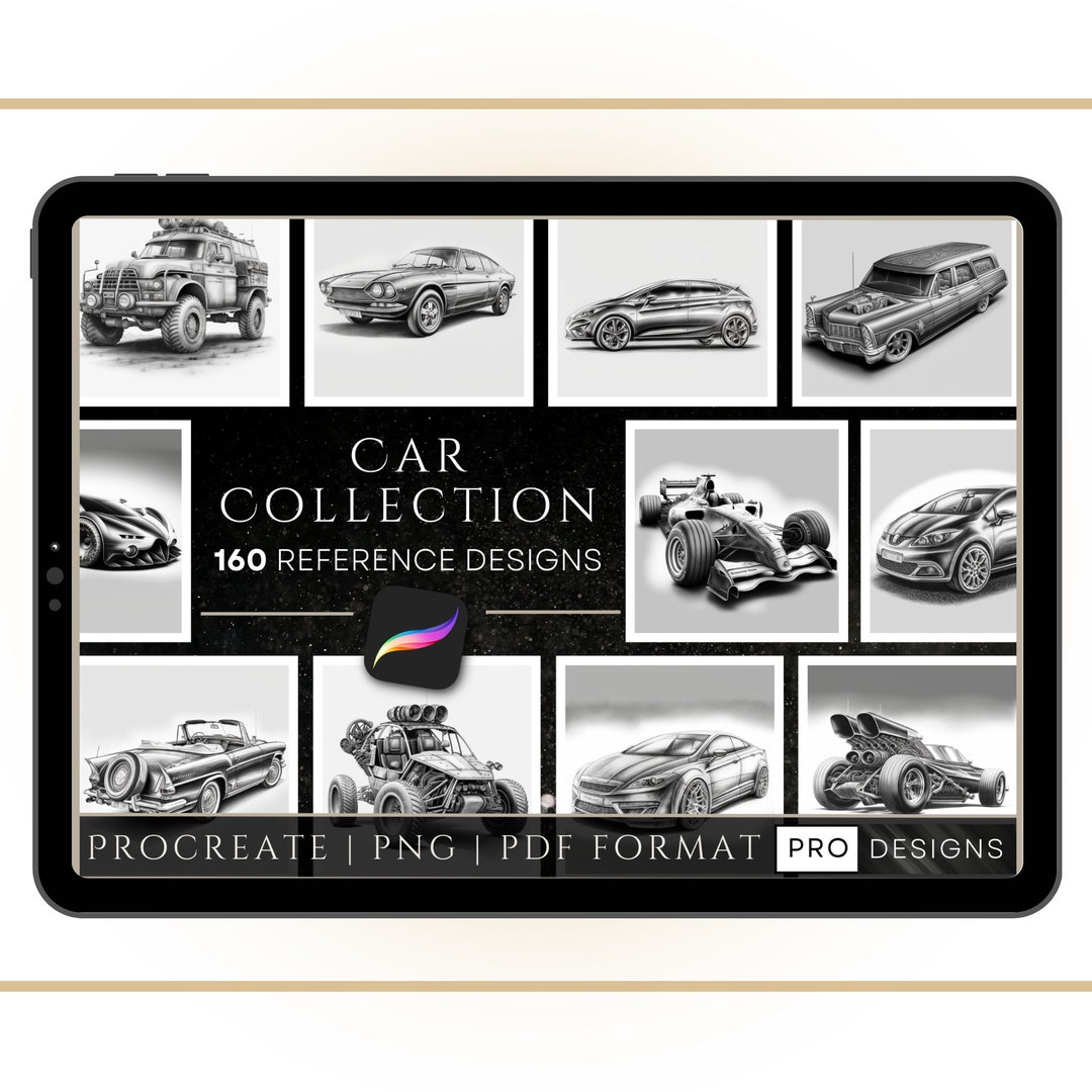 Procreate Brushes of 'car Collection' Tattoo Design - Etsy