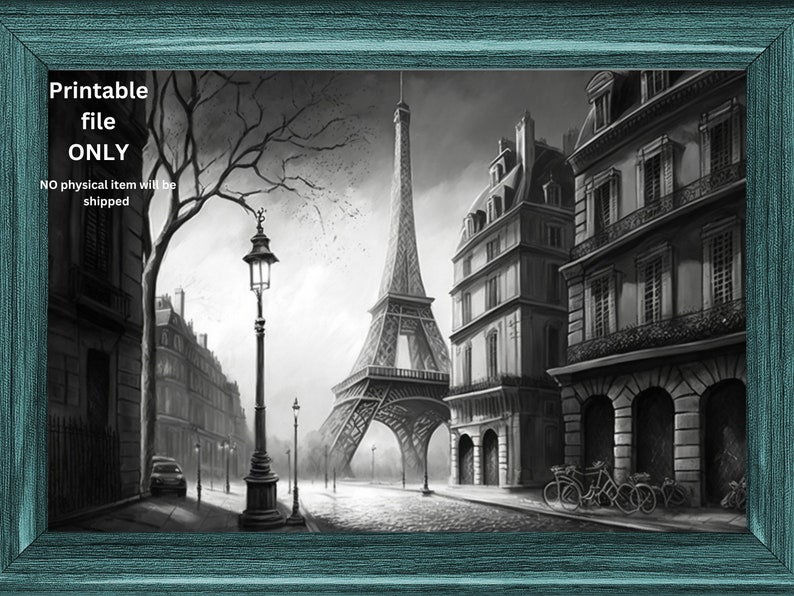 Printable Eiffel Tower Art Work- Decoration for Home and Office ...