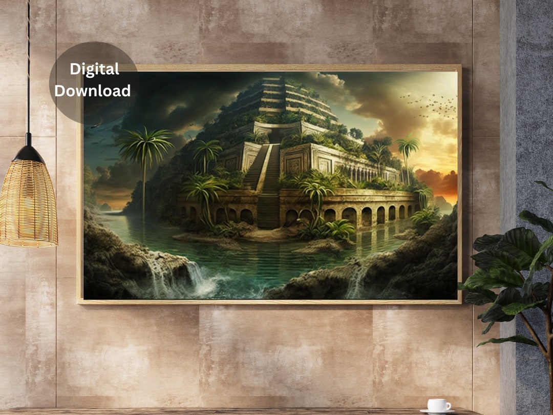 The Hanging Gardens of Babylon Printable18 One of the Seven - Etsy