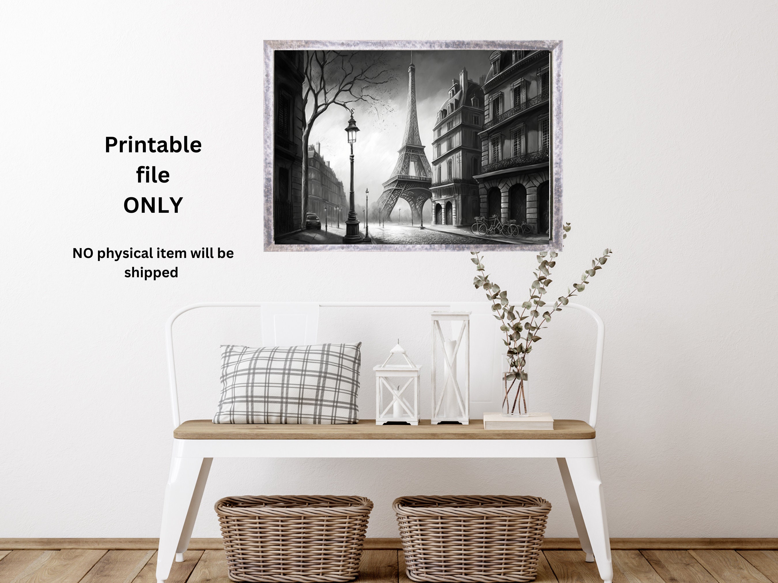 Printable Eiffel Tower Art Work- Decoration for Home and Office ...