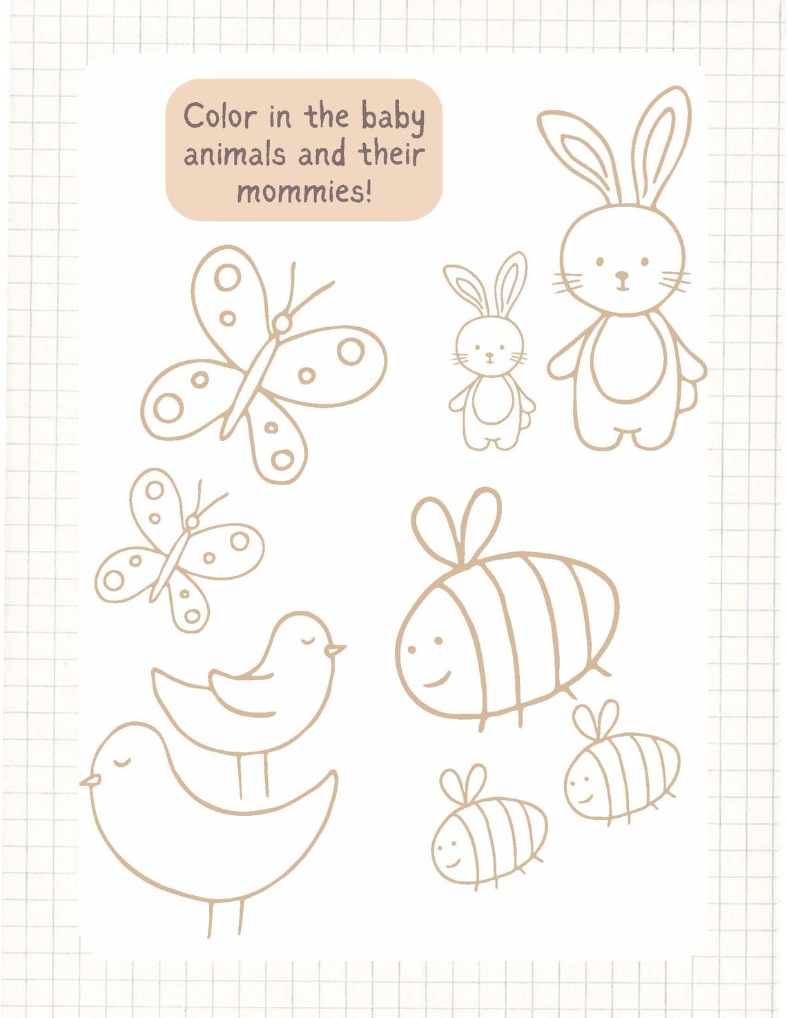 Easter Bunny Letter and Coloring Page - Printable - Secular Version - Etsy