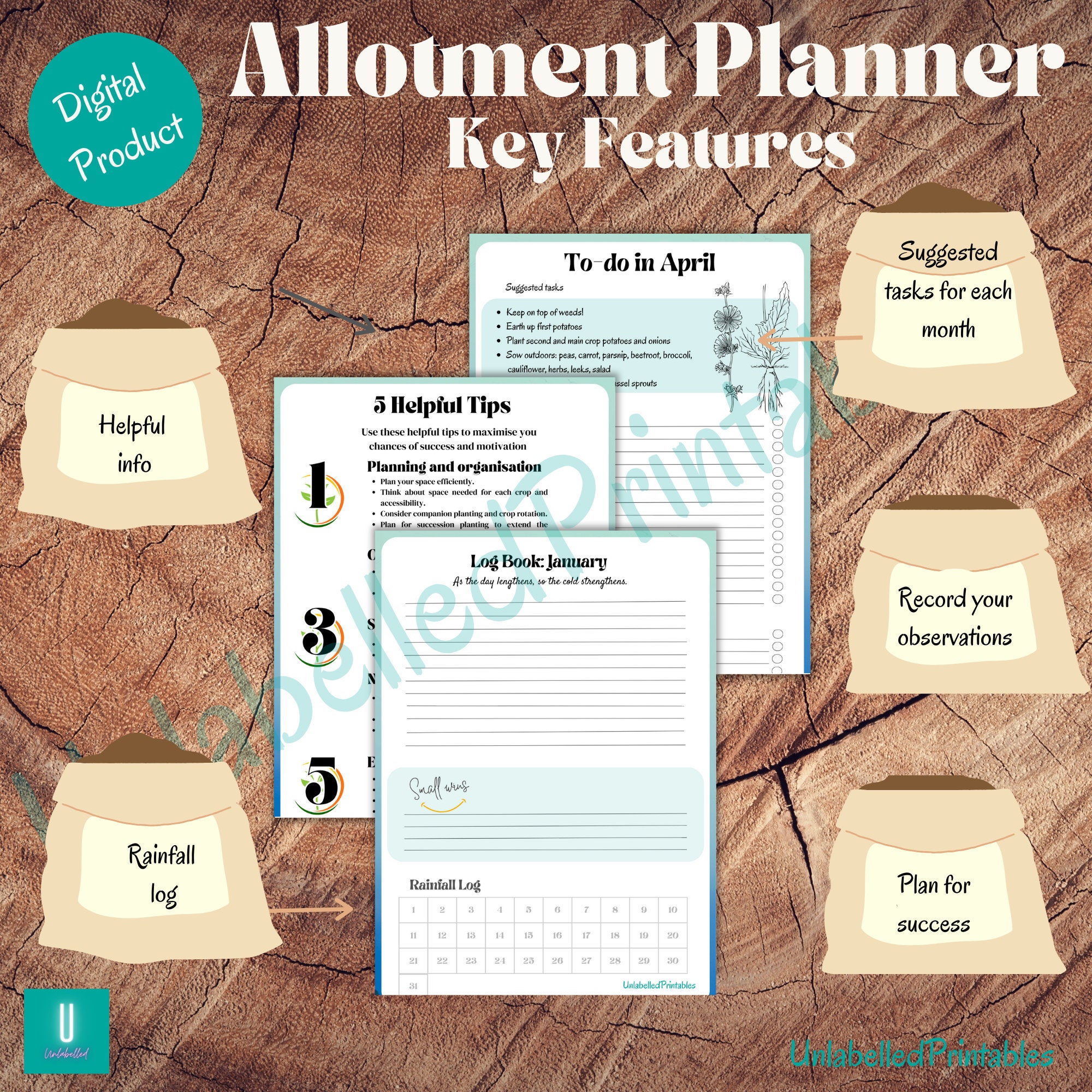Allotment Planner | Printable | Undated - Etsy