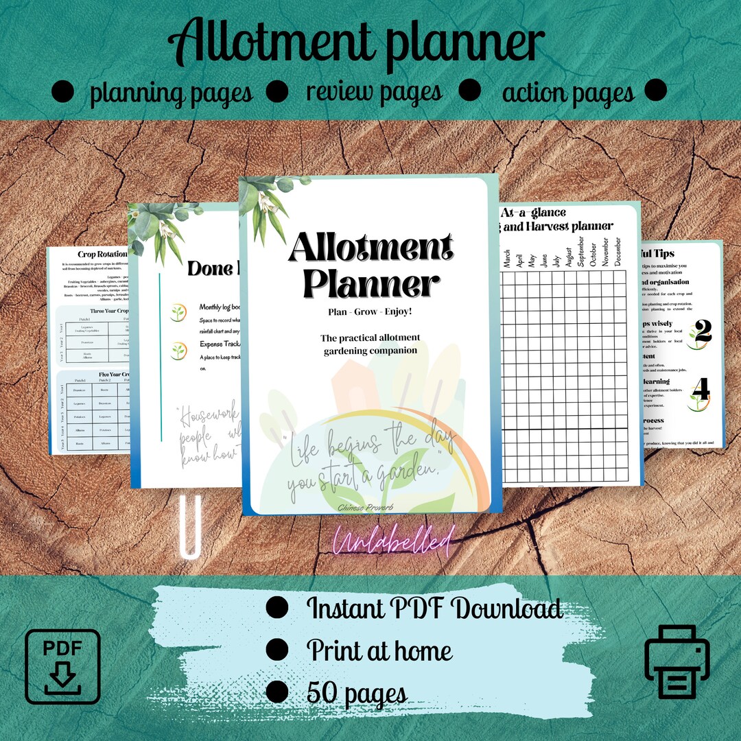 Allotment Planner | Printable | Undated - Etsy