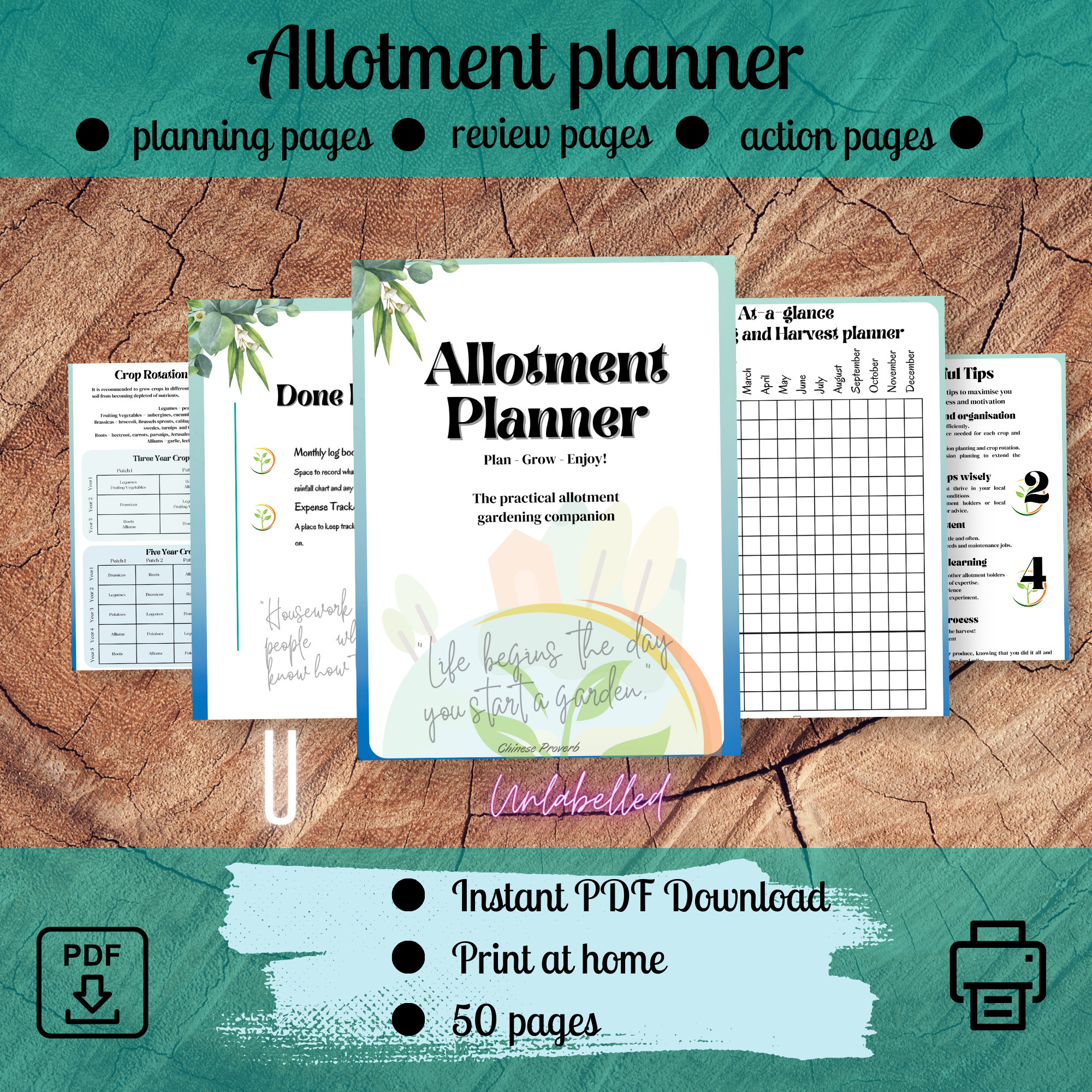 Allotment Planner | Printable | Undated - Etsy