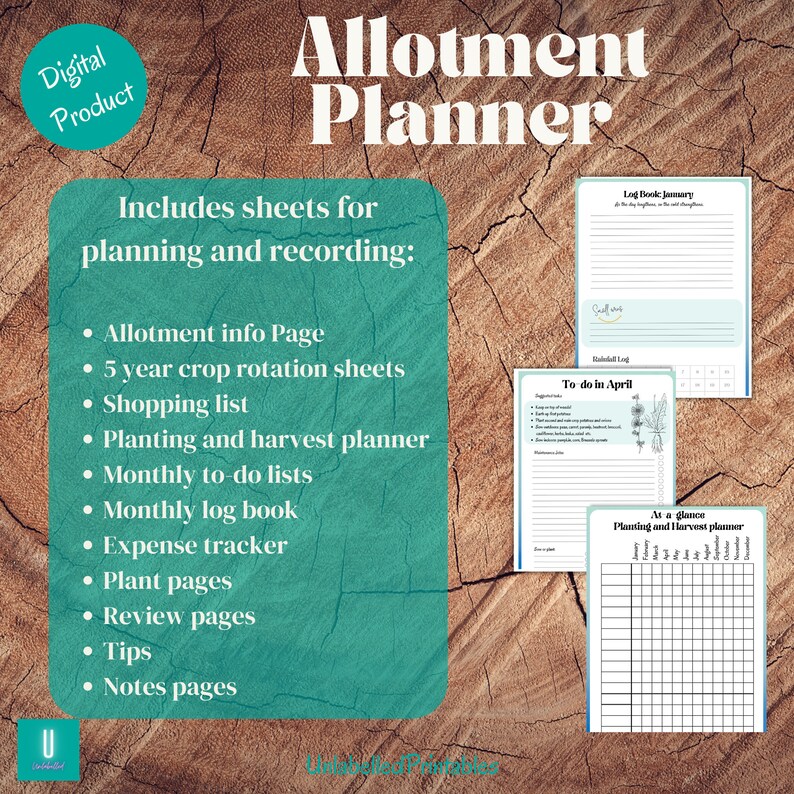 Allotment Planner | Printable | Undated - Etsy