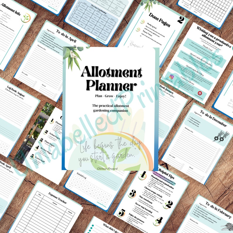 Allotment Planner | Printable | Undated - Etsy