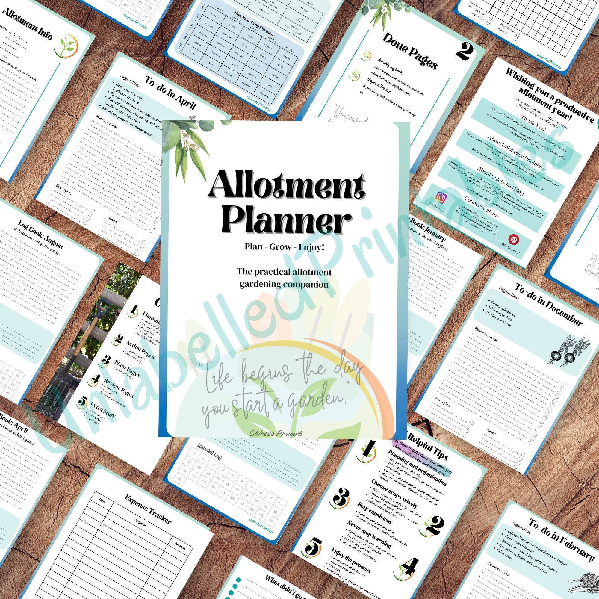 Allotment Planner Printable Undated - Etsy
