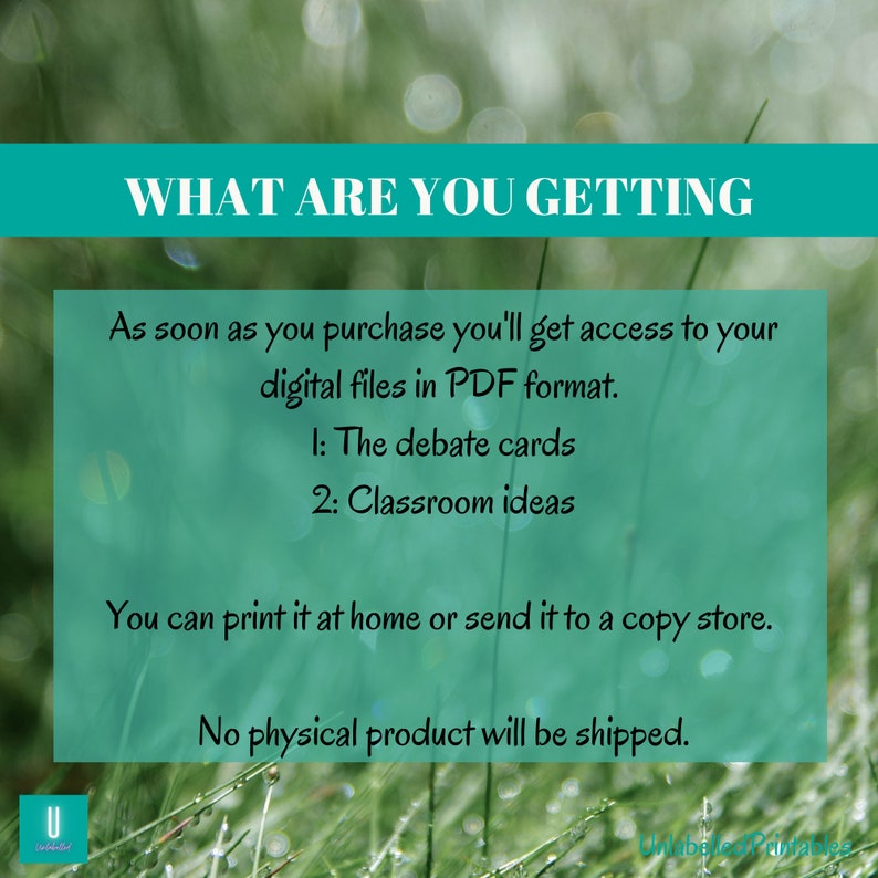Moral Dilemma Debate Cards - Printable - Etsy