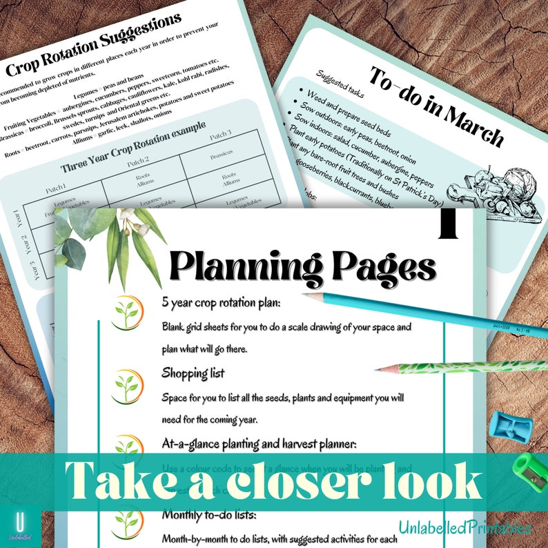 Allotment Planner | Printable | Undated - Etsy