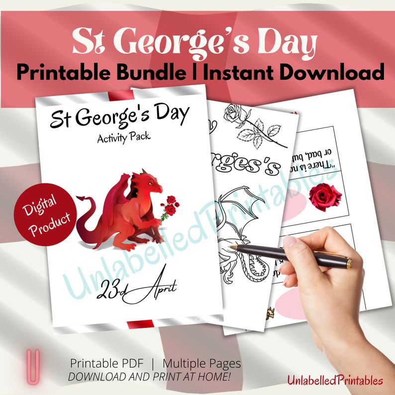 St George’s Day | Printable Activity and Puzzle Pages - Etsy