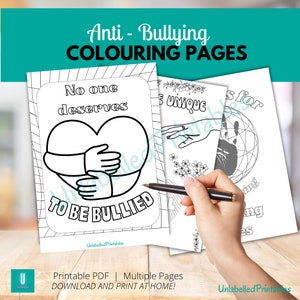 Positive Anti-bullying Quotes - Printable Colouring Pages - Etsy