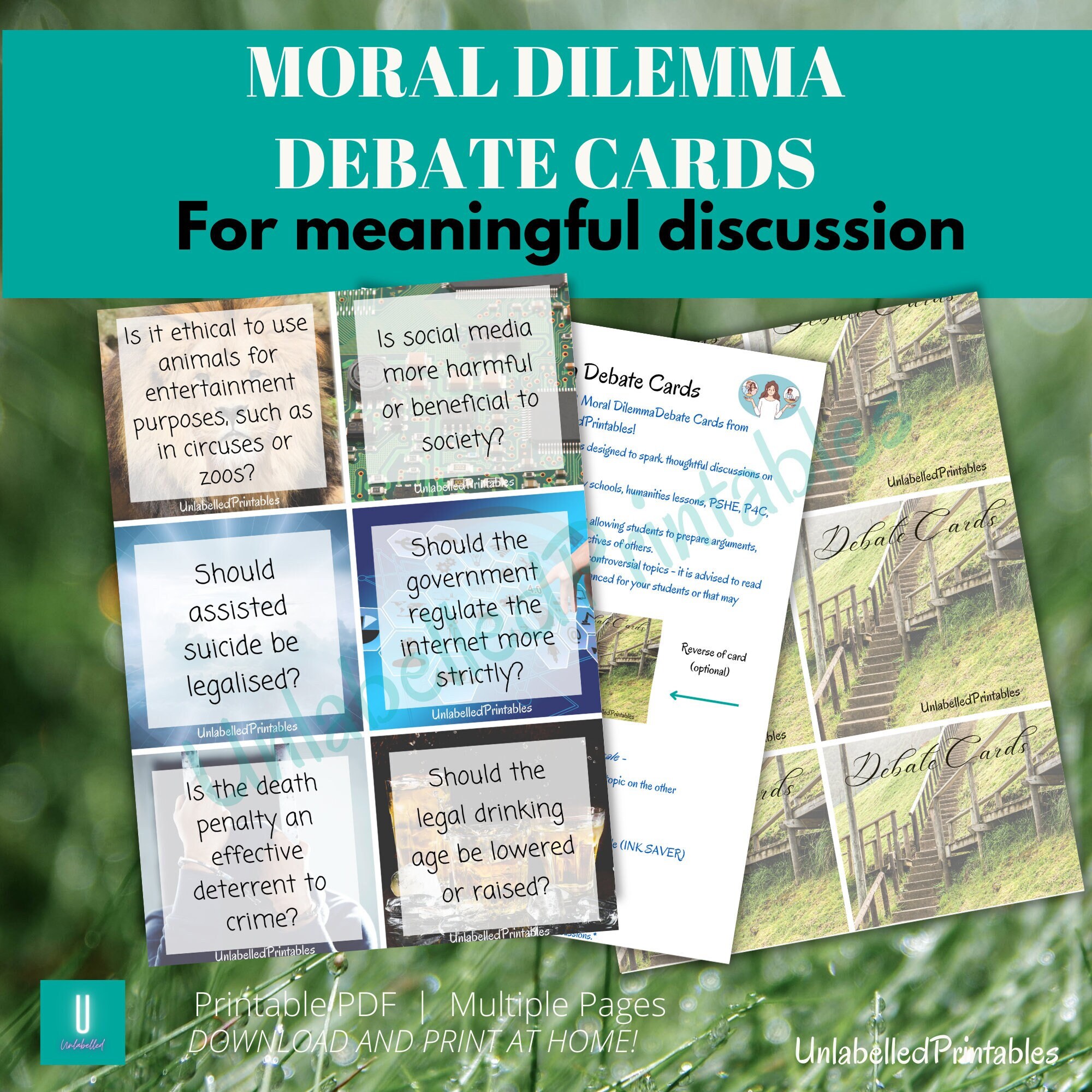 Moral Dilemma Debate Cards - Printable - Etsy