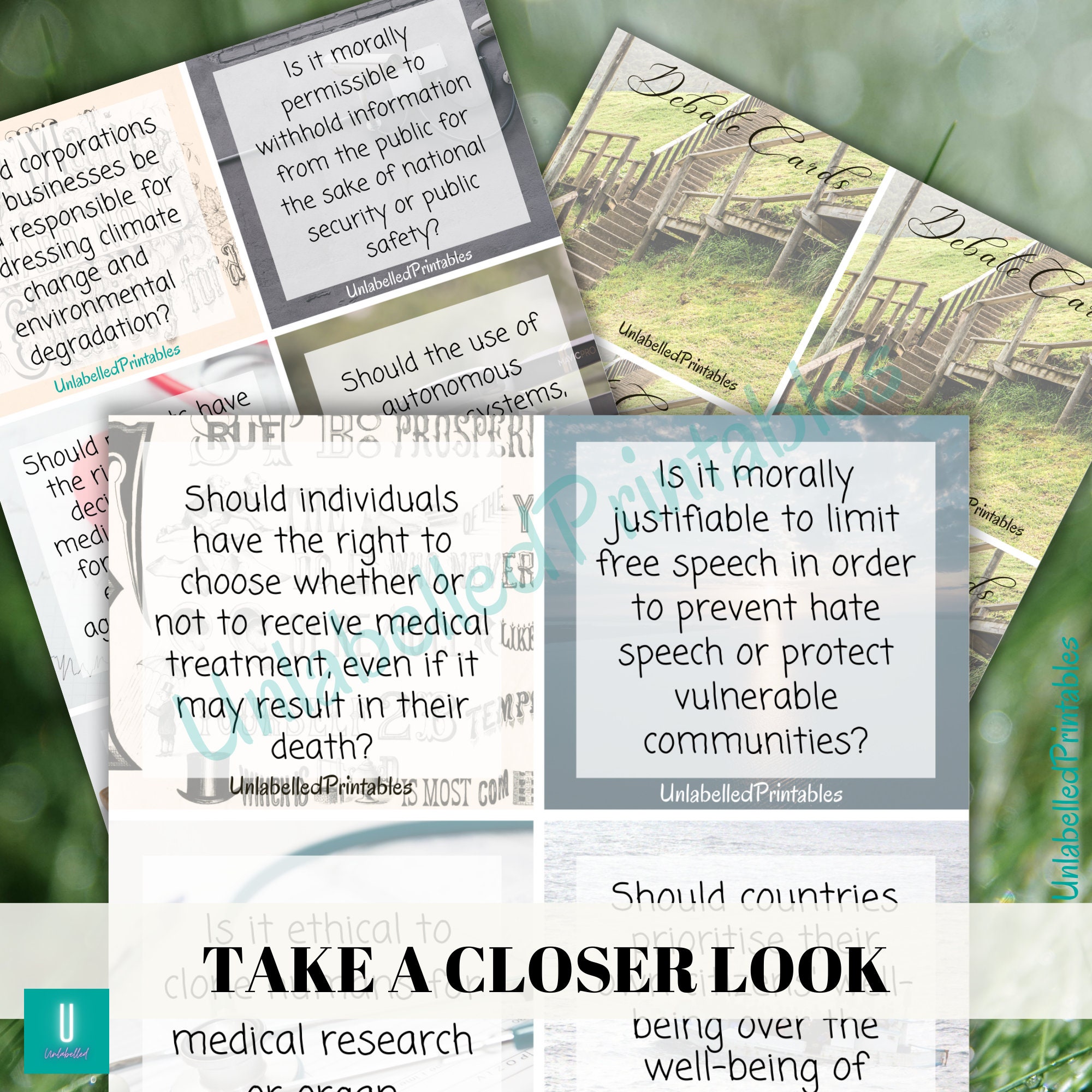 Moral Dilemma Debate Cards - Printable - Etsy