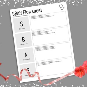 SBAR Nursing Flowsheet | Nurse Templates | RN LPN Students | Care Plan ...