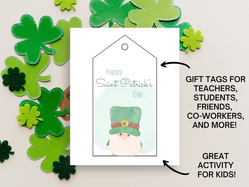 Saint Patrick's Day Gift Tags | Printable PDF | Instant Download | Gift ...