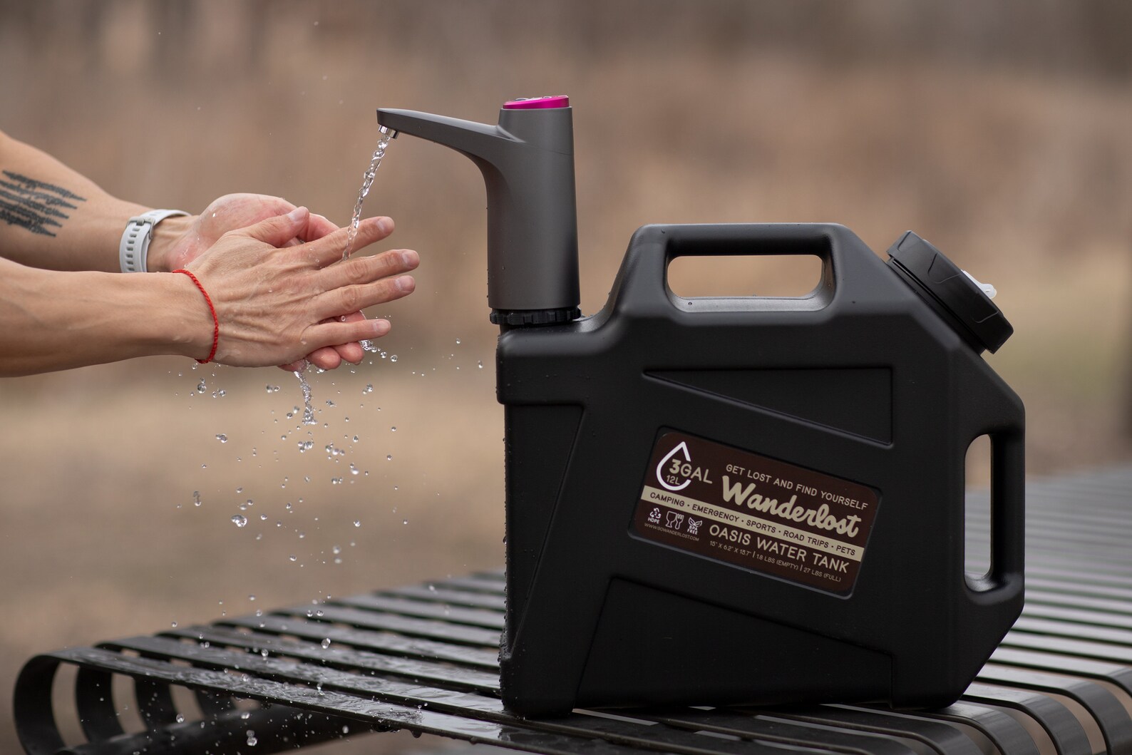 Portable Water Faucet Container With USB Rechargeable Water Pump 12L ...