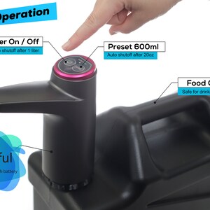 Portable Water Faucet Container With USB Rechargeable Water Pump 12L ...