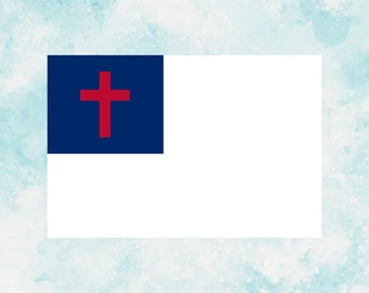Christian Flag Emblem Chrome Car Decal Sticker - Etsy