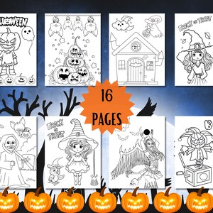 Happy Halloween Coloring Page Printable Coloring Page for - Etsy