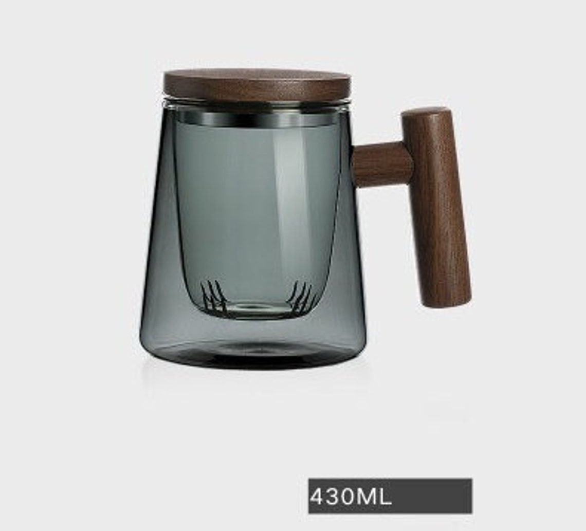 Theteagardenshop Japanese-inspired Glass Tea Infuser Cup With Coaster ...