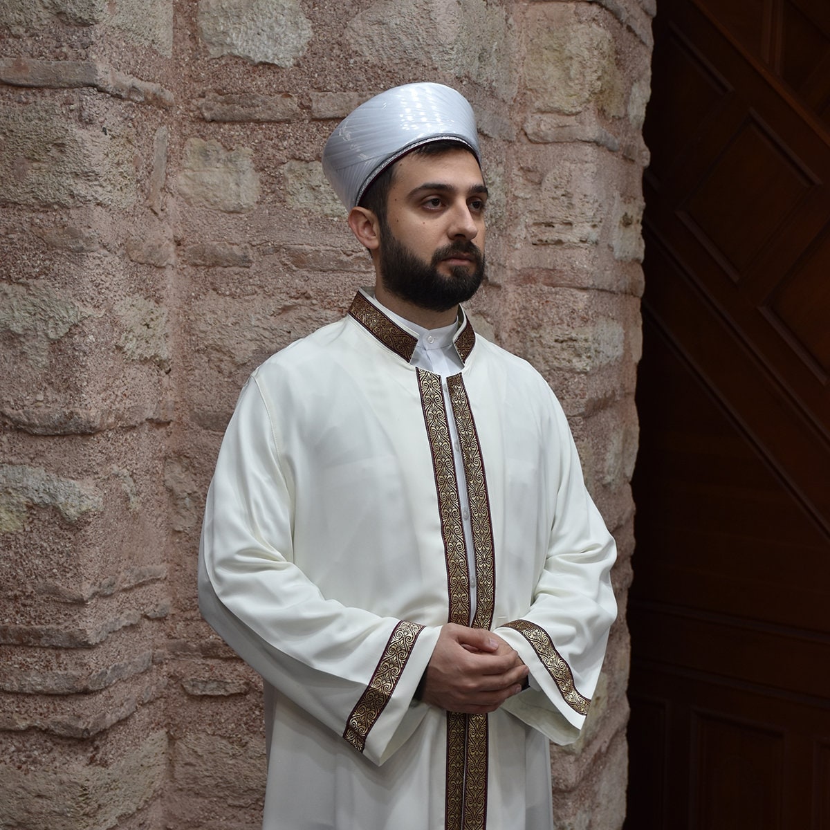 Bordered Imam Robe Models Islamic Robe Prayer Robe - Etsy