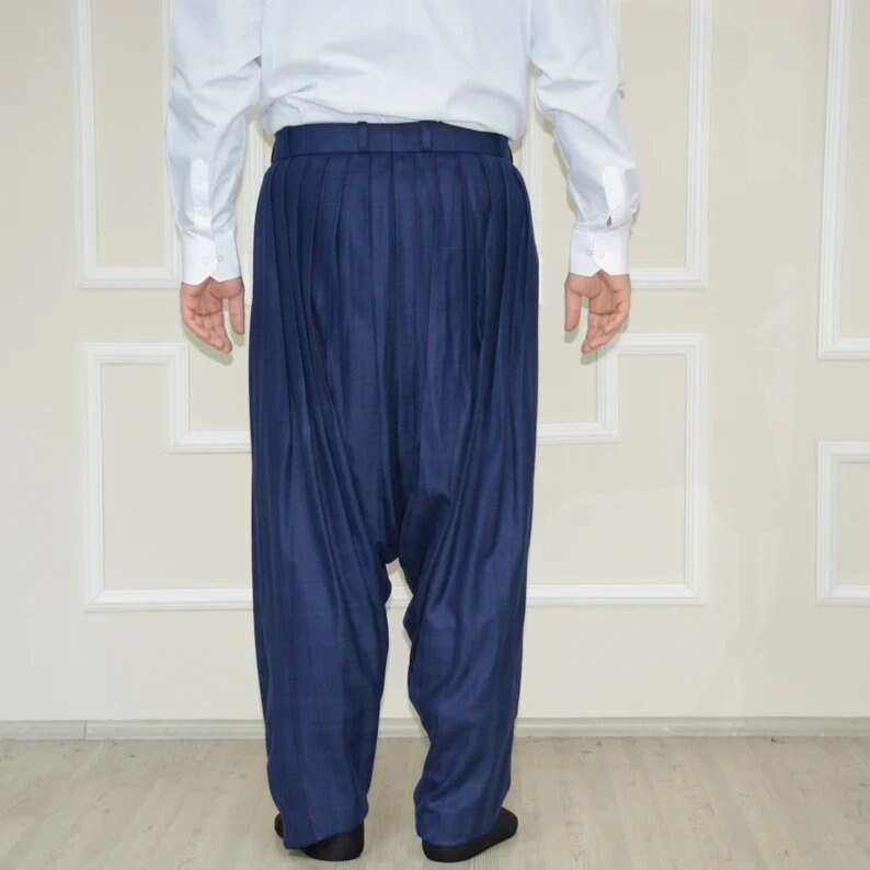 7 Pleated Shalwar Trousers for Muslim Man | Classic Harem Pant for Men ...