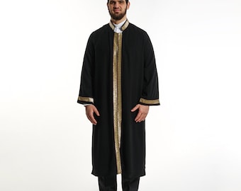 Green Imam Robe With Border Green Prayer Robe Islamic Robe - Etsy