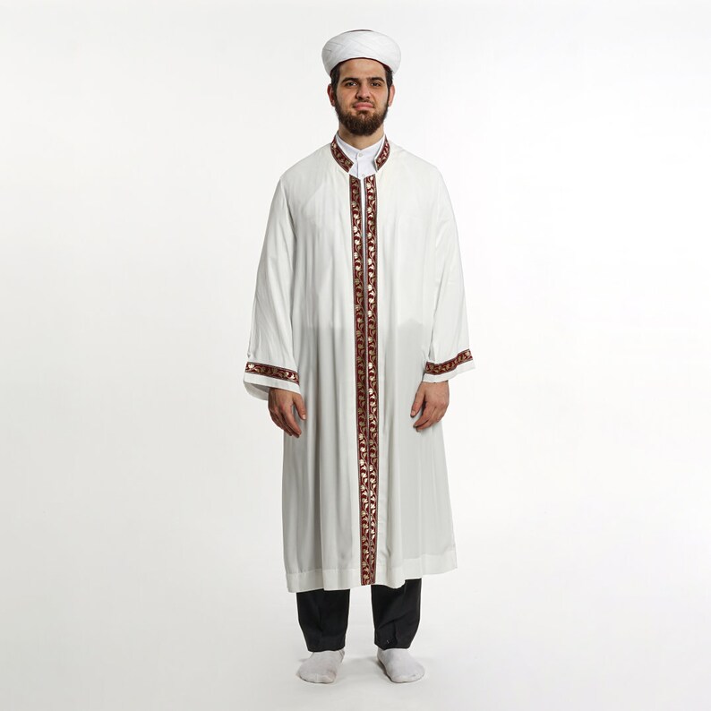 Bordered Imam Robe Models Islamic Robe Prayer Robe - Etsy