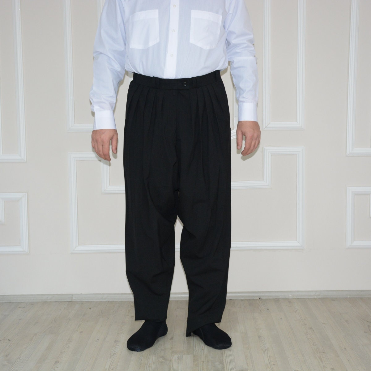 5 Pleated Shalwar Trousers for Muslim Man | Classic Harem Pant for Men ...