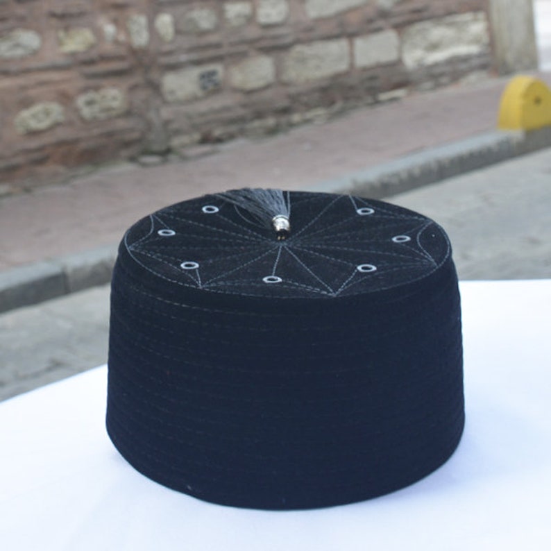 Kufi Hat, Smooth Textured Velvet Lined Turkish-style Muslim Takke ...