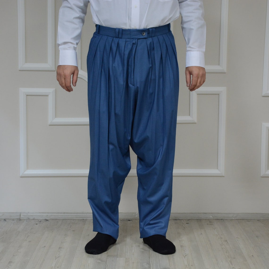 5 Pleated Shalwar Trousers for Muslim Man Classic Harem Pant for Men ...