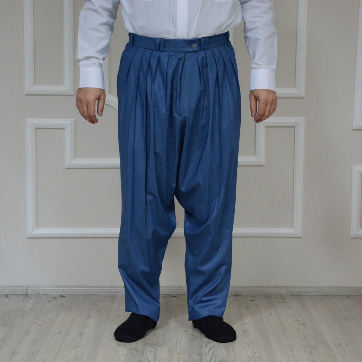 5 Pleated Shalwar Trousers for Muslim Man | Classic Harem Pant for Men ...