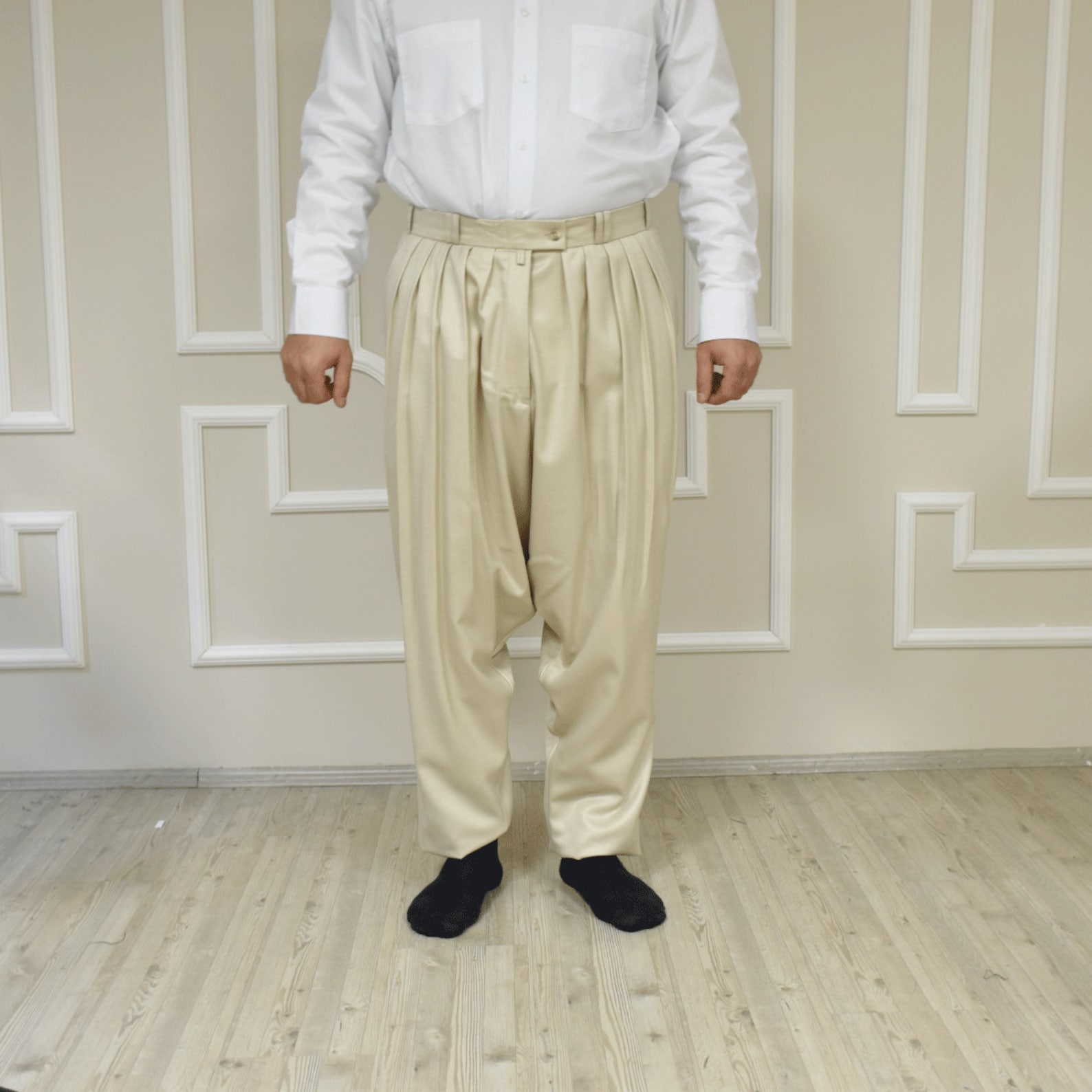 5 Pleated Shalwar Trousers for Muslim Man | Classic Harem Pant for Men ...