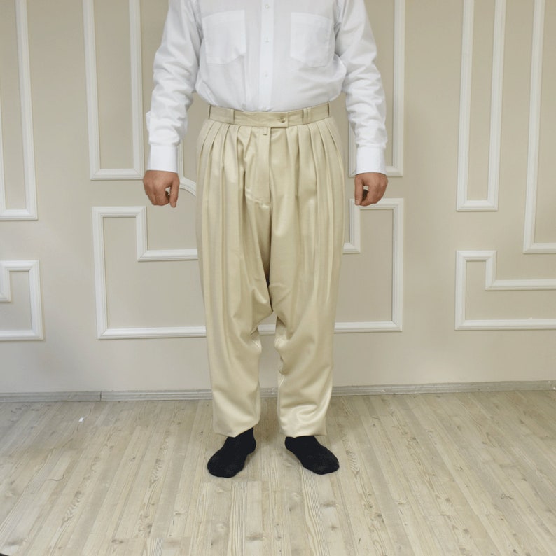 5 Pleated Shalwar Trousers for Muslim Man | Classic Harem Pant for Men ...